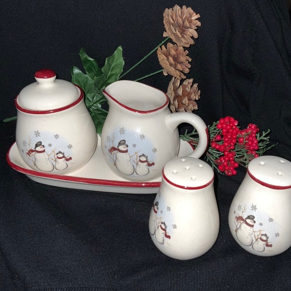 Royal Seasons Stoneware | Kitchen | Snowman 5 Piece Sugar Creamer ...